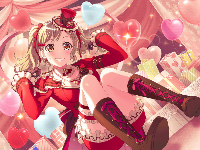 Safebooru - bang dream! blonde hair blush brown eyes dress ichigaya arisa long hair official art ...