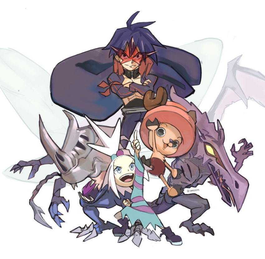 Safebooru - 1girl 4boys alien armband beetle bug commission digimon ...