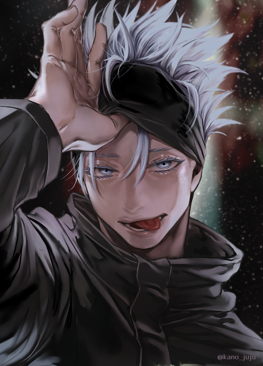 Safebooru - albino blindfold face gojou satoru highres jujutsu kaisen ...