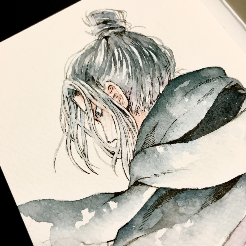 Safebooru - 1girl apex legends bangs black hair black scarf blue eyes floating hair floating ...