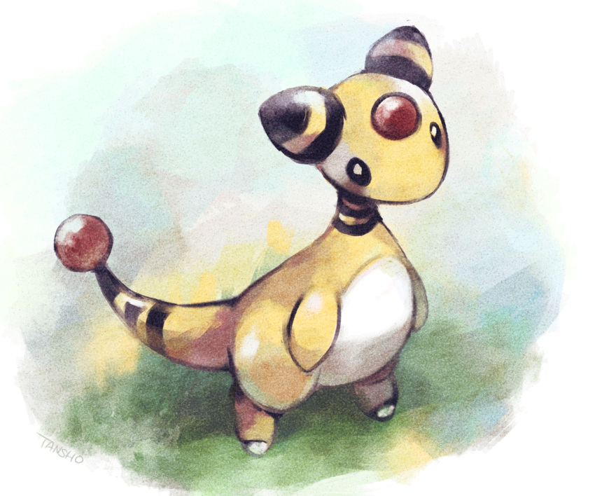 Safebooru - ampharos artist name black eyes blush commentary request ...