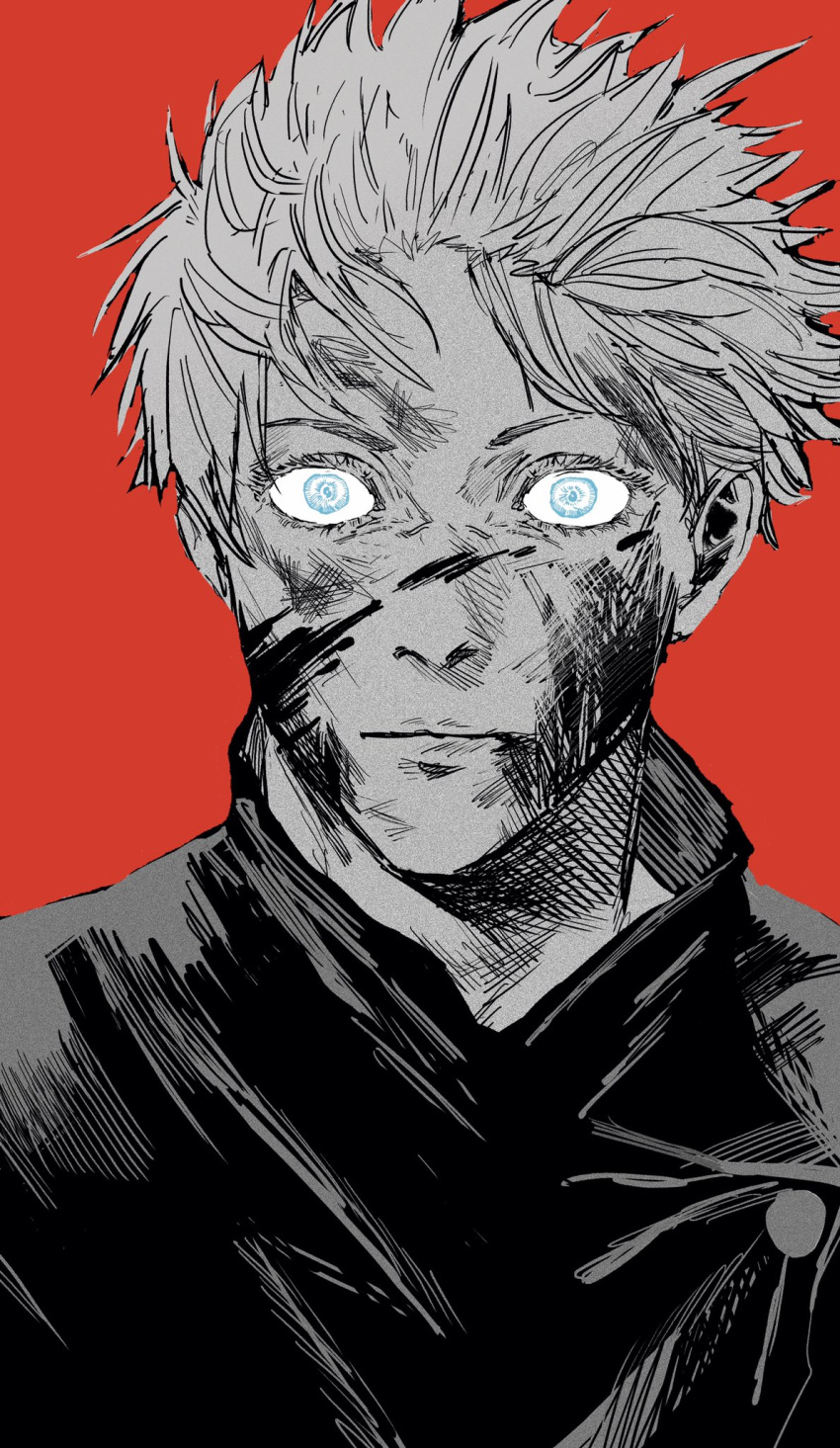 Safebooru - blood blood from mouth blood on face blood splatter blue ...