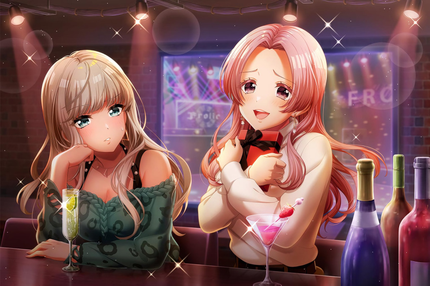 Safebooru - 2girls blue eyes blush d4dj dress grey eyes long hair matsuyama dalia official art ...