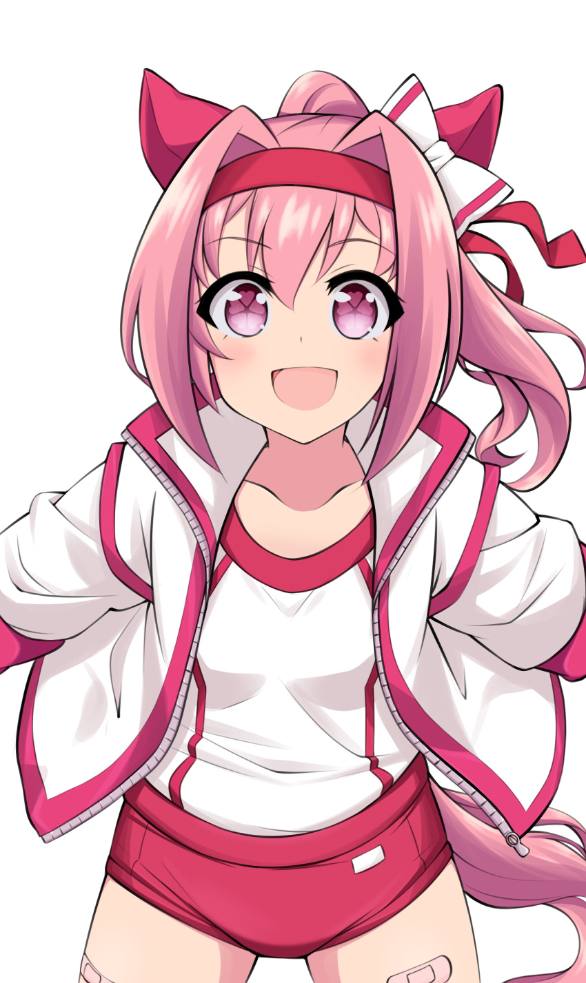 Safebooru - 1girl animal ears bandaged leg bandages bandaid bow buruma gym uniform hair bow hair ...