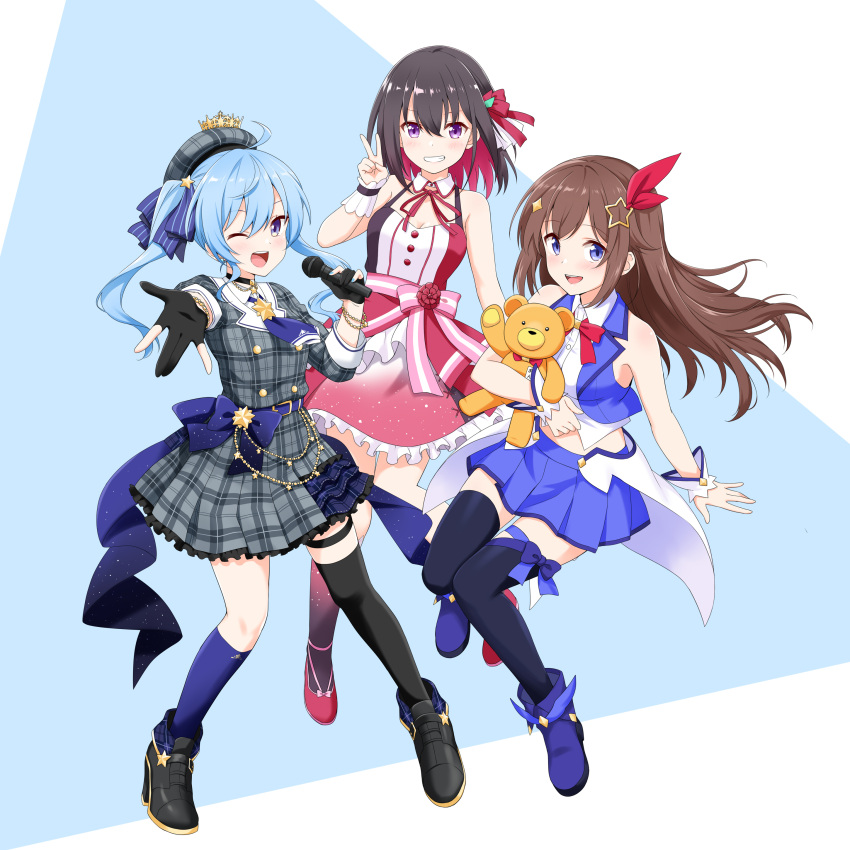 Safebooru - 3girls absurdres ankimo (tokino sora) azki (hololive) belt ...