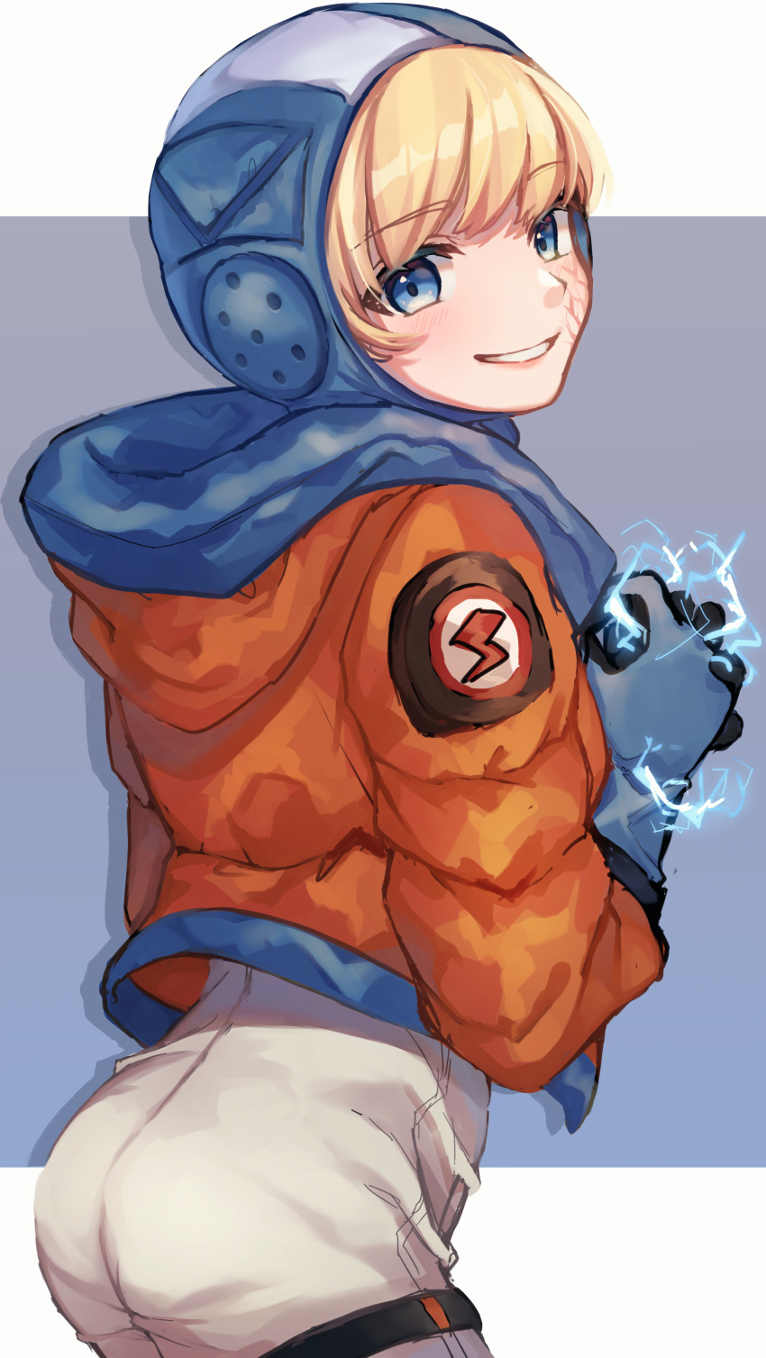 Safebooru - 1girl absurdres akr tmr apex legends ass blonde hair blue eyes blue gloves blue ...