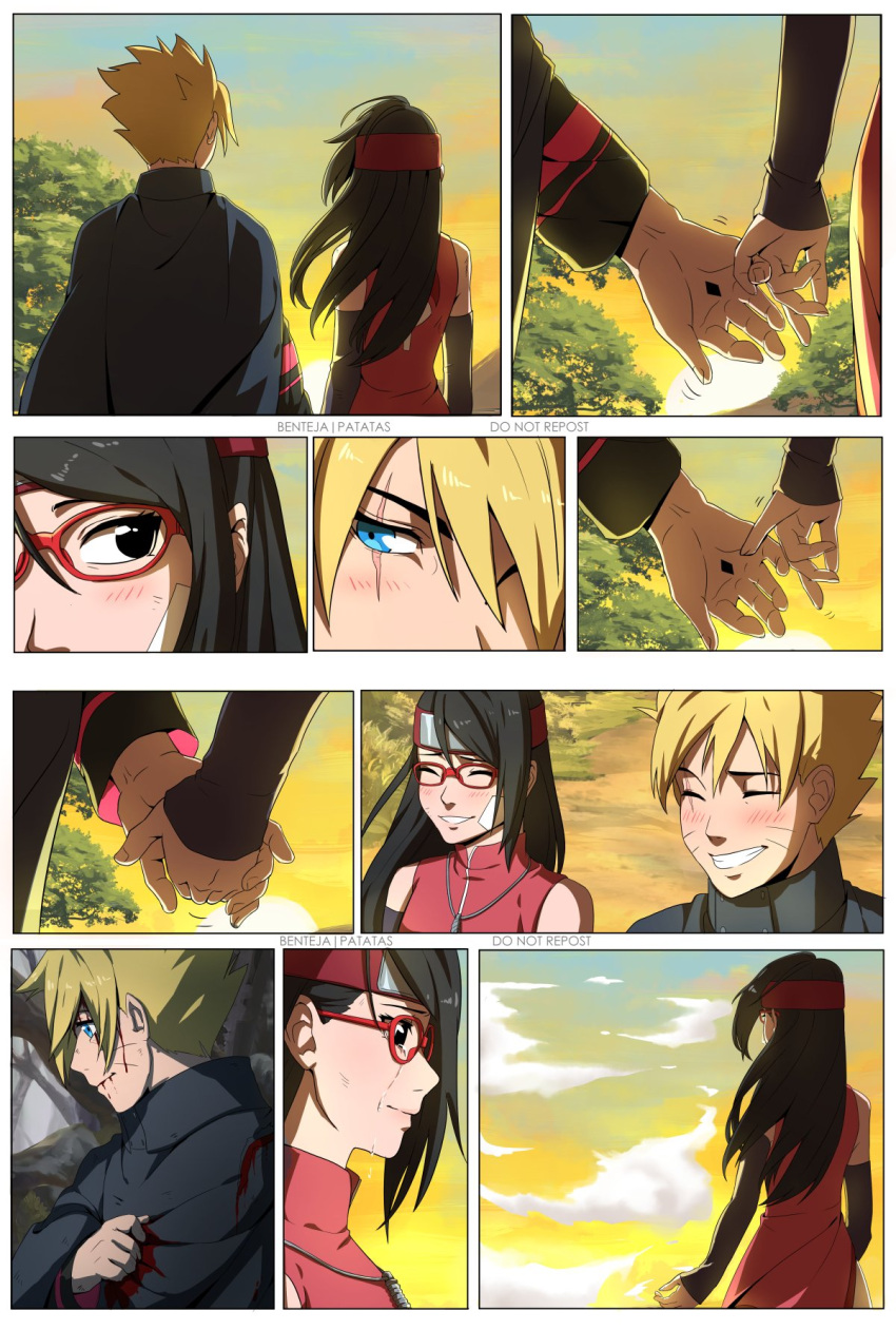 Safebooru - benteja black eyes black hair blonde hair blue eyes blue hair boruto: naruto next ...
