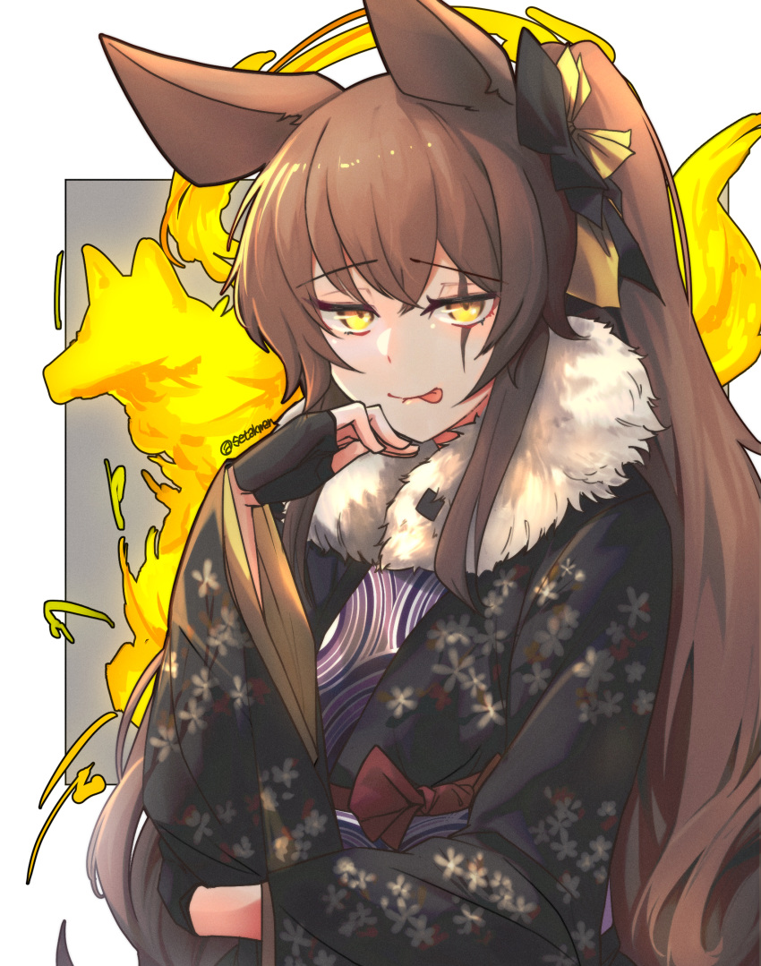 Safebooru - 1girl animal ears brown hair fox ears girls frontline ...
