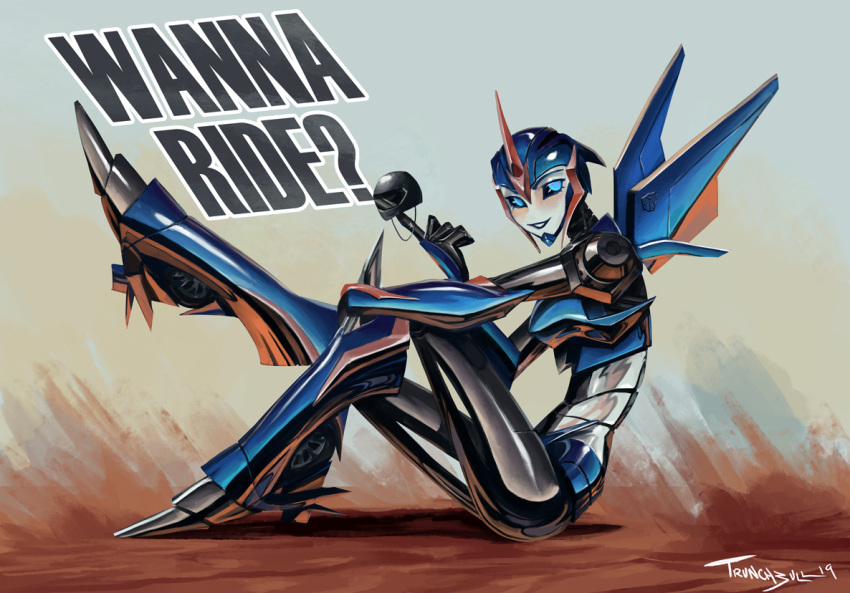 Safebooru - 1girl arcee artist name autobot black sclera blue eyes blue ...