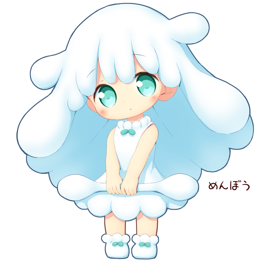 Safebooru - 1girl aikei ake bare arms bare shoulders blush chibi cotton ...