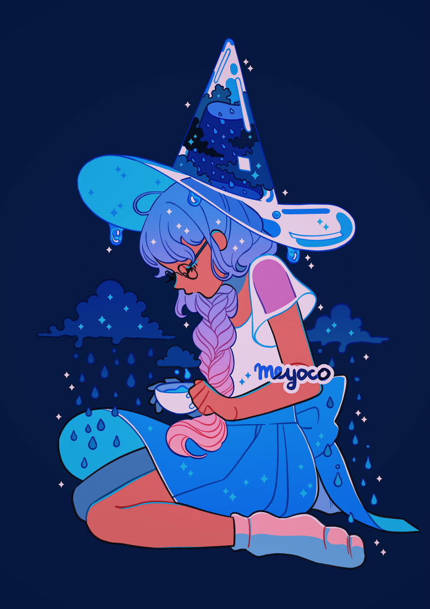 Safebooru - 1girl absurdres artist name bangs black background blue ...