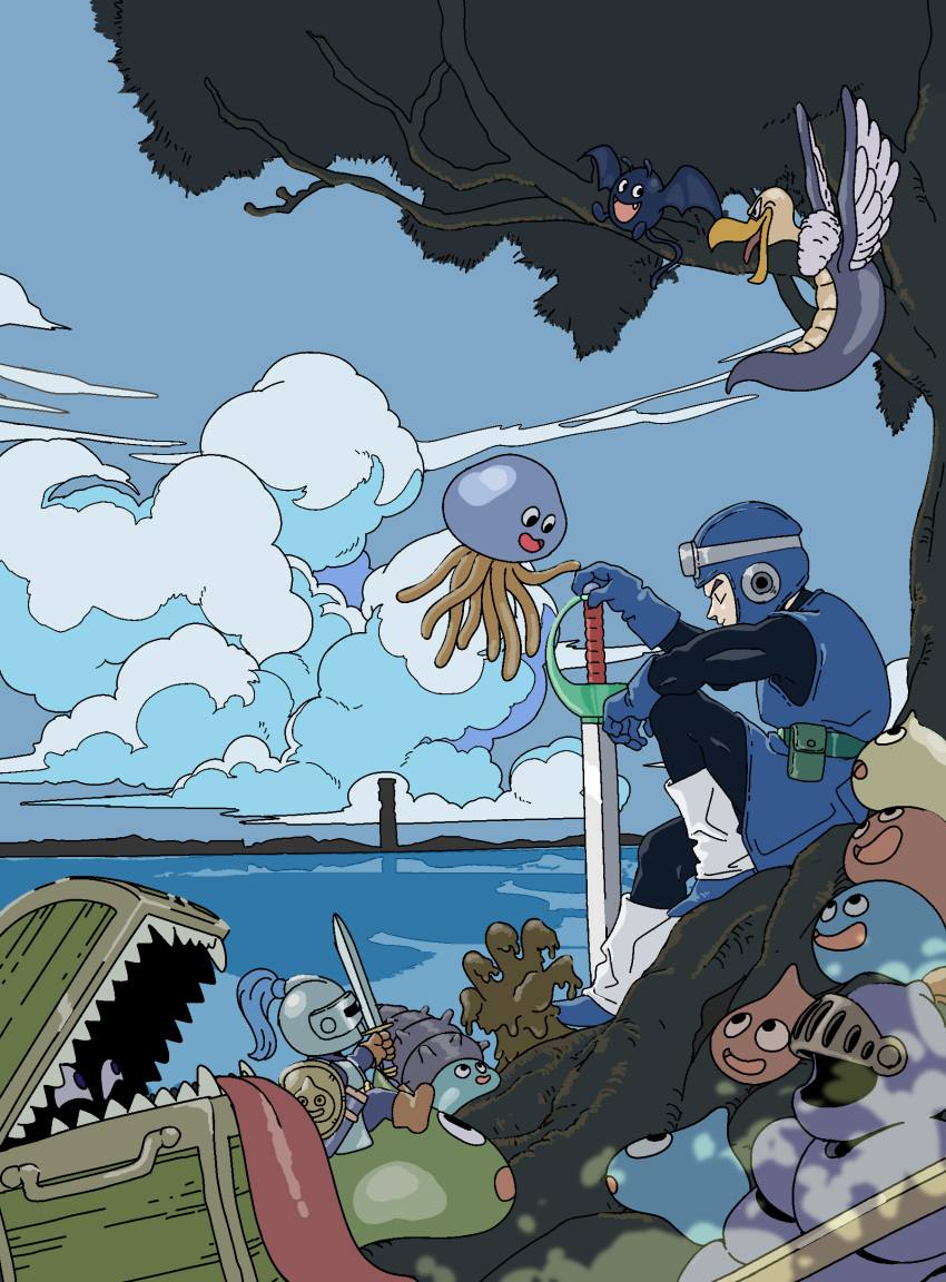 Safebooru - absurdres character request closed mouth clouds dracky ...