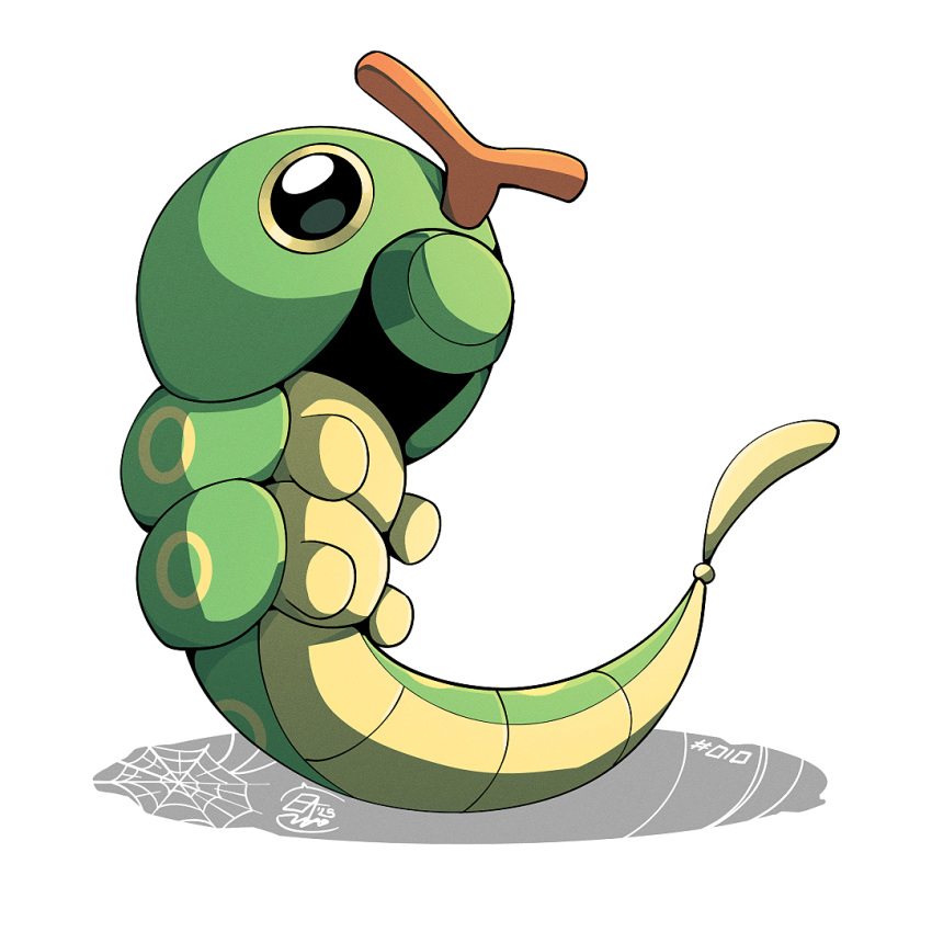 Safebooru - caterpie caterpillar full body looking to the side mistray ...