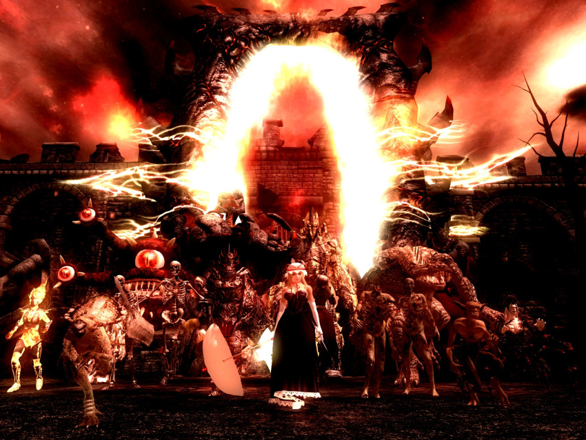 Safebooru - beholder castle clannfear crossover daedroth eyes fire ...