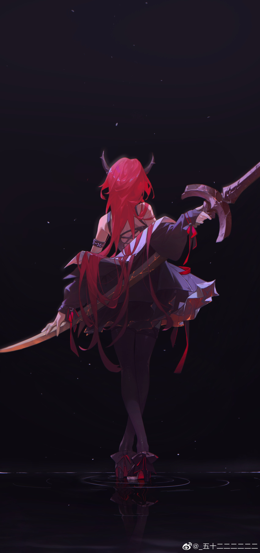 Safebooru - 1girl absurdres arknights back bare shoulders black ...