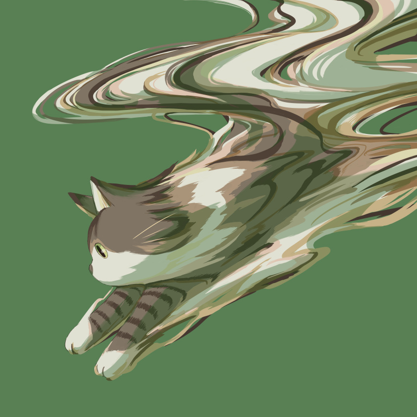 Safebooru - absurdres animal focus avogado6 cat falling from side green ...