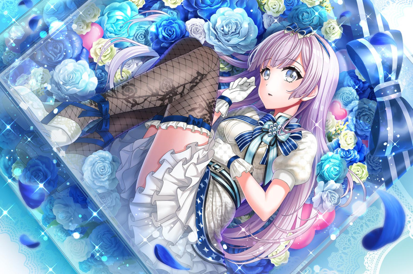 Safebooru - blush d4dj dress green eyes izumo saki long hair white day white hair | 3438657