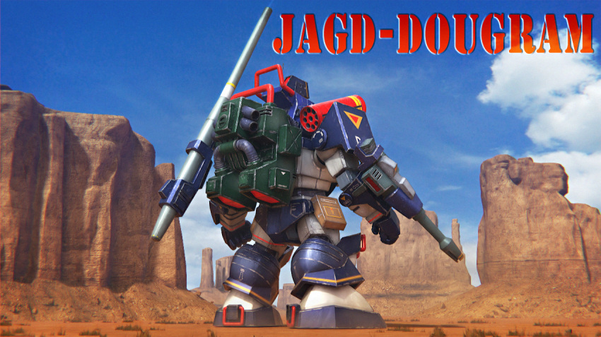 Safebooru - 3d arm cannon chibi clenched hands clouds dougram from ...