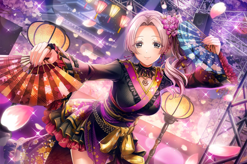 Safebooru - 1girl brown eyes d4dj dress long hair official art pink hair smile yano hiiro | 3442401