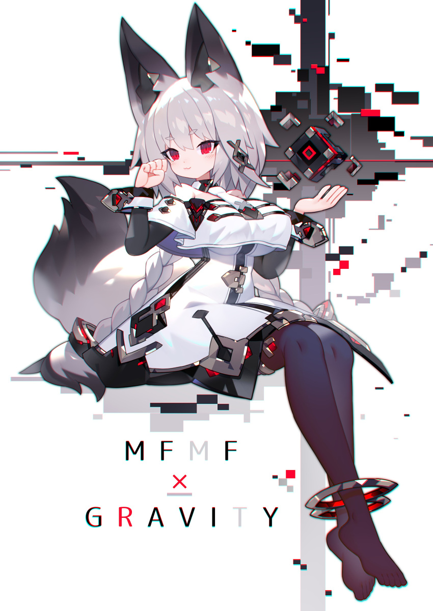 Safebooru - 1girl :3 absurdres animal ear fluff animal ears anklet bangs bare shoulders braid ...