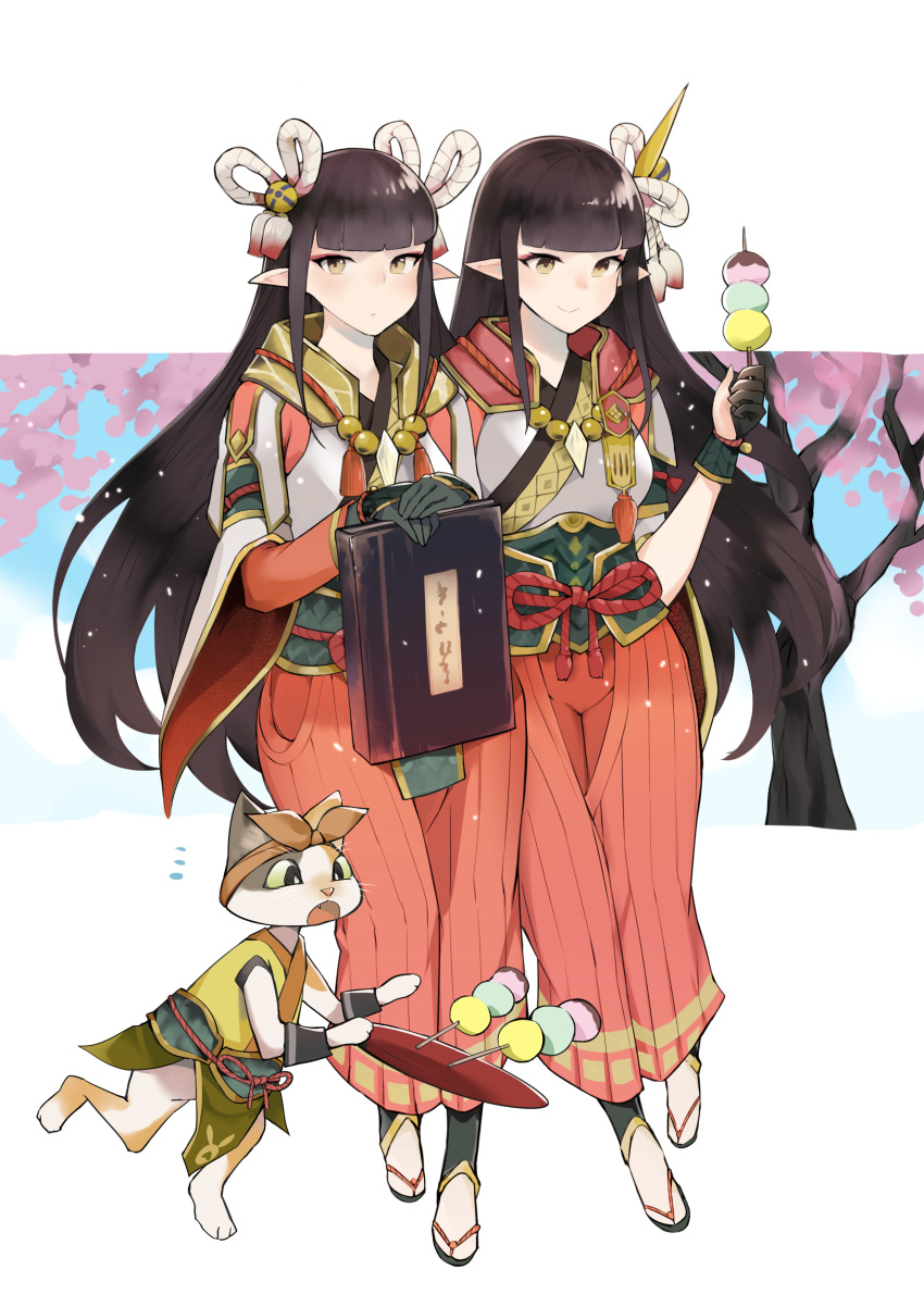 Safebooru - 2girls black hair hinoa japanese clothes kimono long hair ...