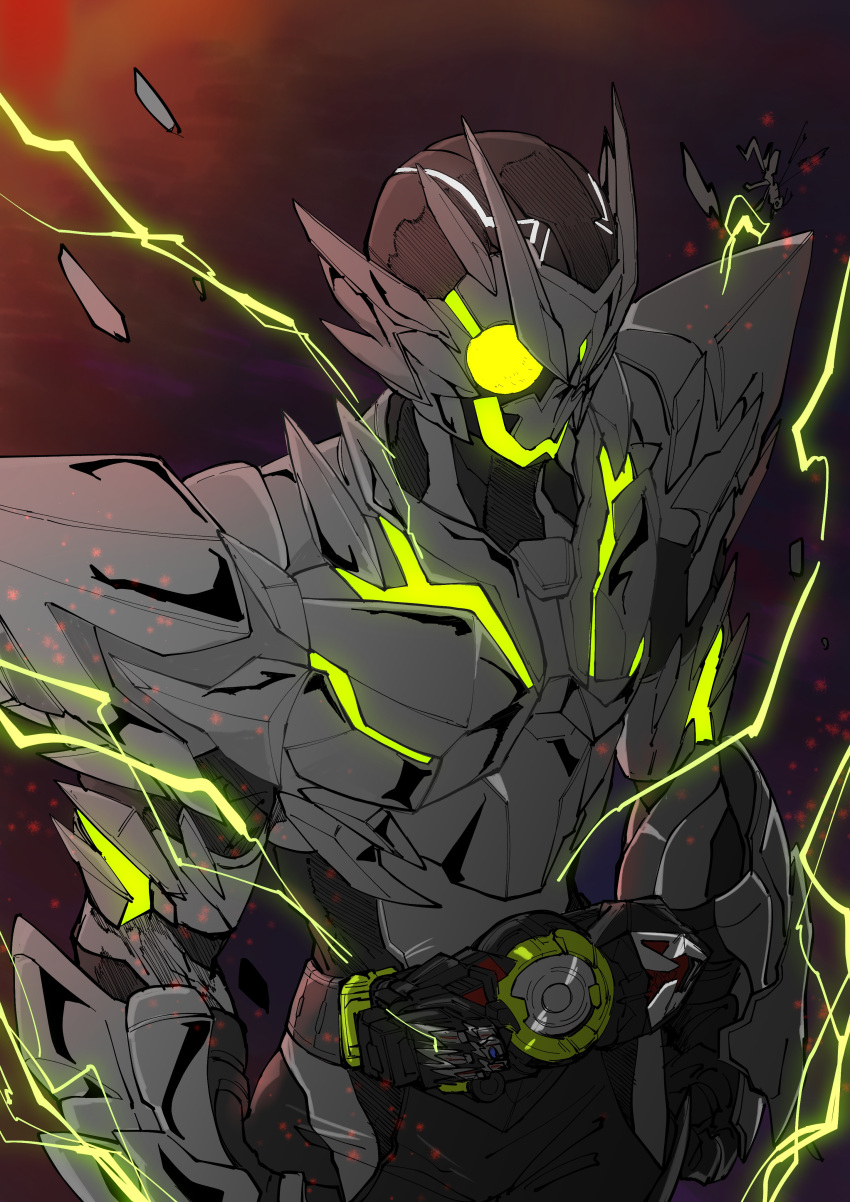 Safebooru - 1boy absurdres amakawa mayu armor bug electricity glowing ...