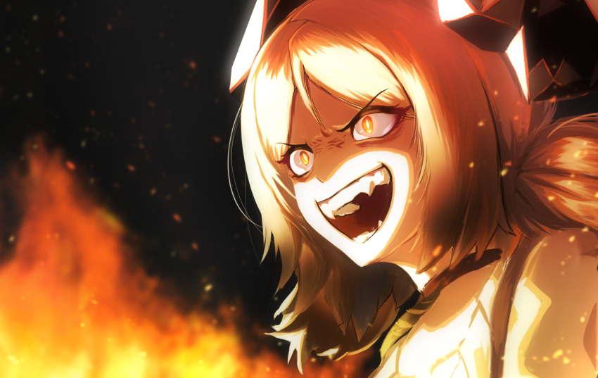 Safebooru - 1girl arknights black choker blonde hair bright pupils ...