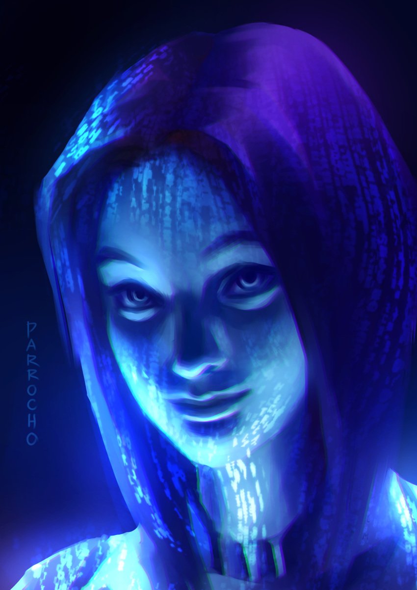 Safebooru - 1girl absurdres apparrocho artist name blue eyes blue hair ...