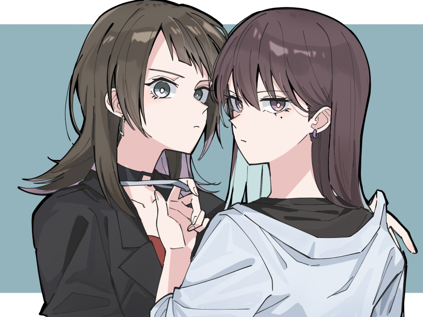 Safebooru - 2girls bang dream! bang dream! it's mygo!!!!! black choker black hair black jacket ...