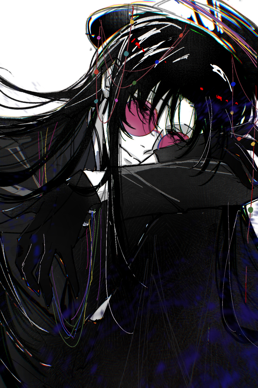 Safebooru - 1boy beads black eyes black gloves black hair black hat black shirt chinese ...