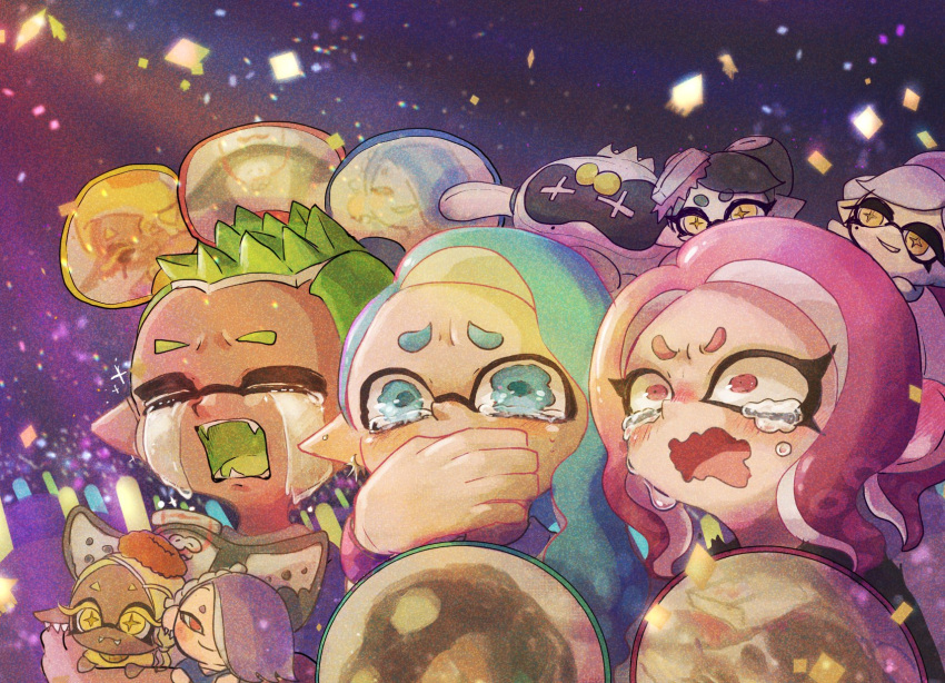 Safebooru - big man (splatoon) blue hair callie (splatoon) character ...