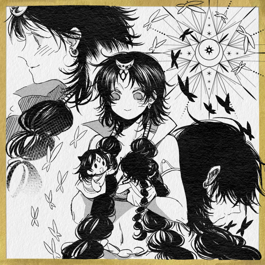 Safebooru - 1girl arba (magi) black rukh (magi) blush border braid crop ...