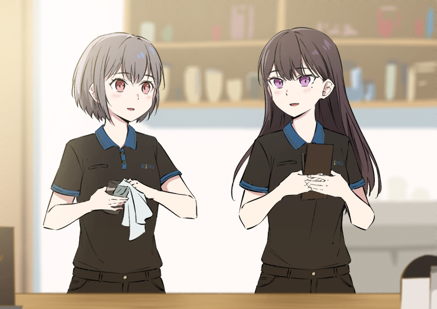 Safebooru - 2girls absurdres bang dream! bang dream! it's mygo!!!!! black pants black shirt ...