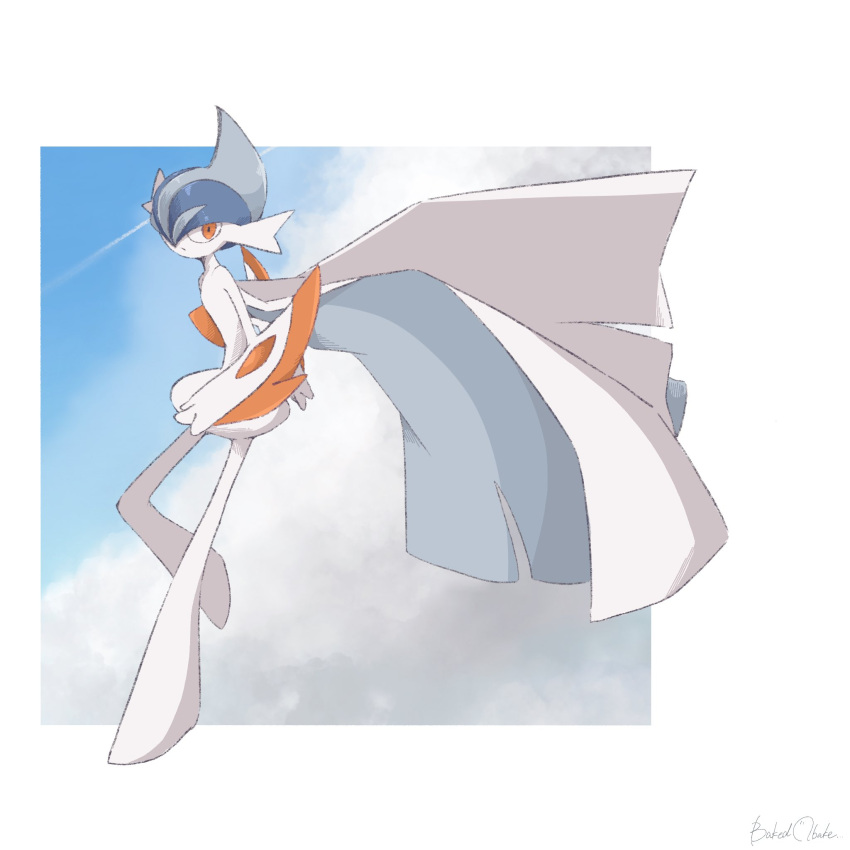 Safebooru - alternate color arm blade blue hair blue sky cape clouds ...