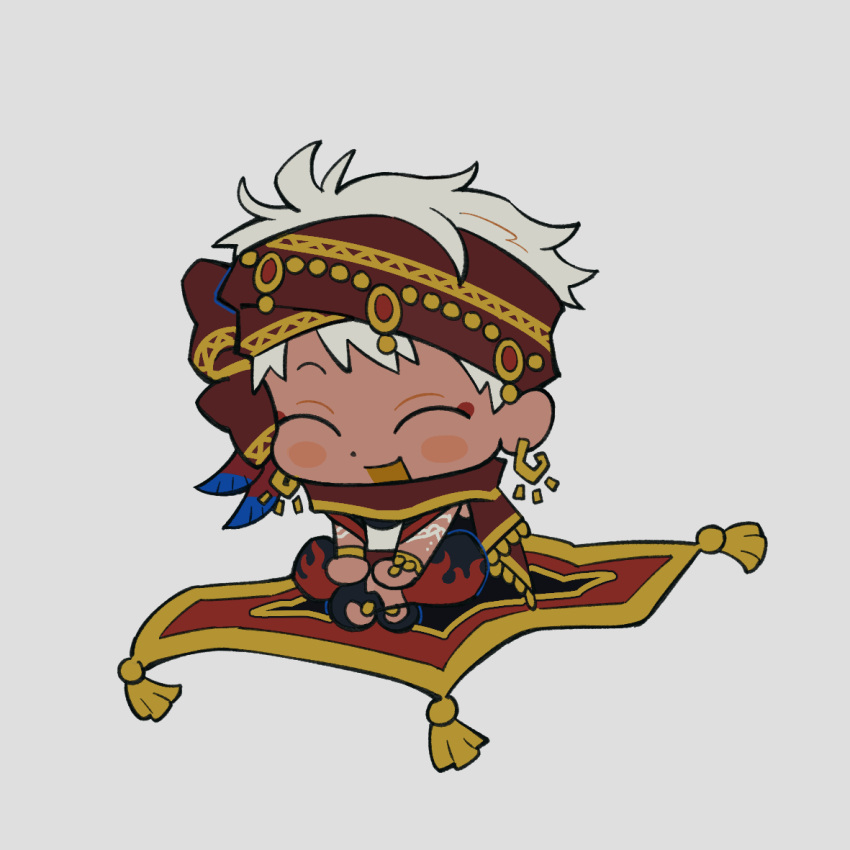 Safebooru - 1boy arabian clothes carpet chibi closed eyes commentary ...