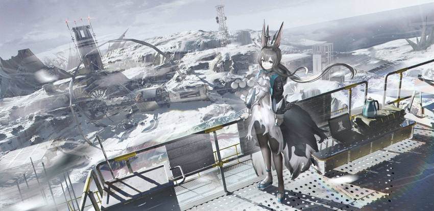 Safebooru - 1girl amiya (arknights) amiya (medic) (arknights) animal ears anklet arknights ascot ...