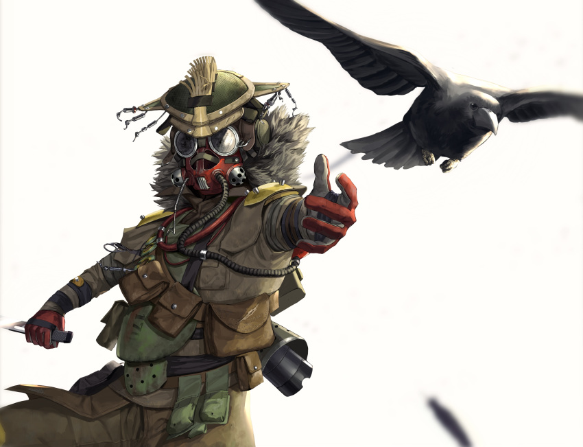 Safebooru - 1other absurdres ambiguous gender apex legends belt bird bloodhound (apex legends ...