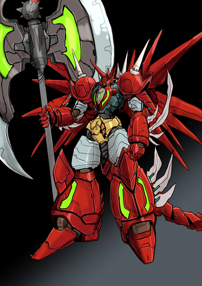 Safebooru - absurdres axe clenched hands elbow spikes getter robo ...