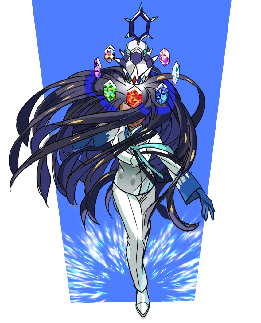 Safebooru - 1girl absurdres alternate color aoki onigiri blue gloves ...