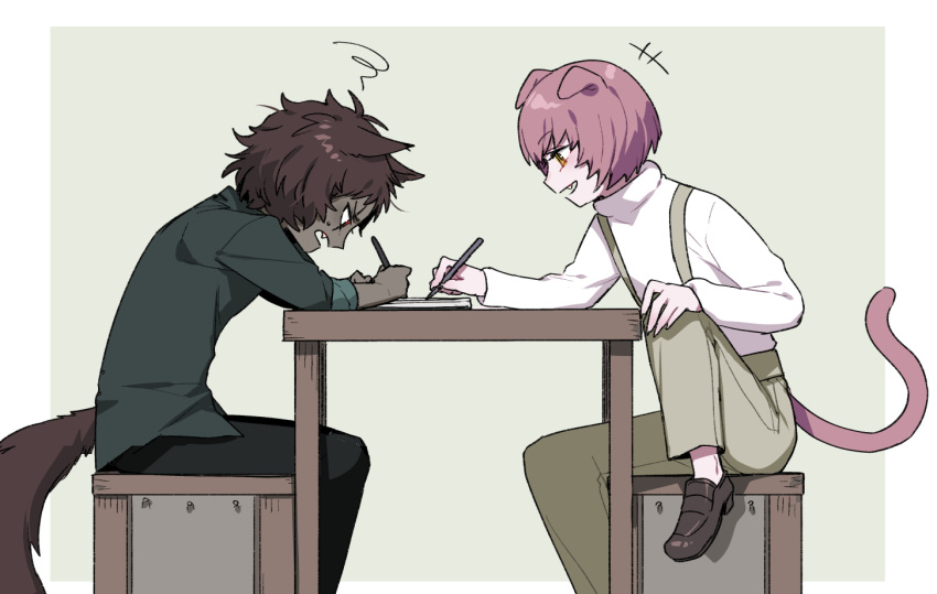 Safebooru - +++ 2boys angry animal ears basilio (metaphor: refantazio ...