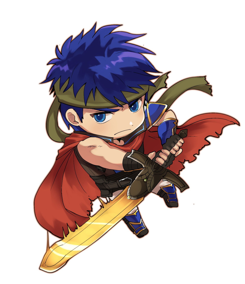 Safebooru - 1boy blue eyes blue hair cape chibi commentary request ...