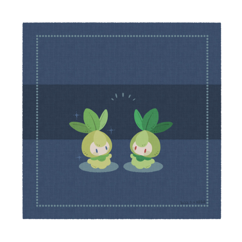 Safebooru - alternate color blue background blue eyes border full body ...