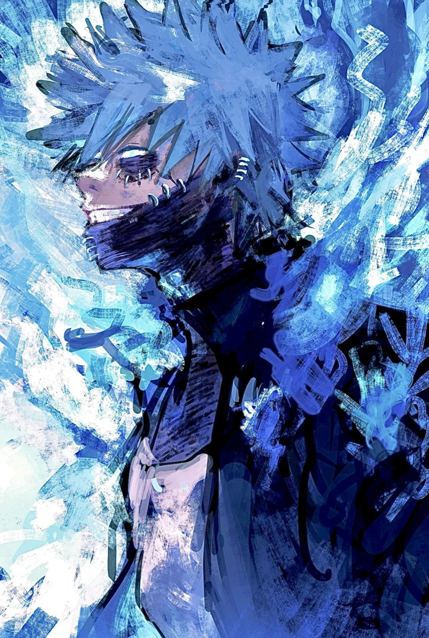 Safebooru - 1boy blue eyes blue theme boku no hero academia dabi (boku ...