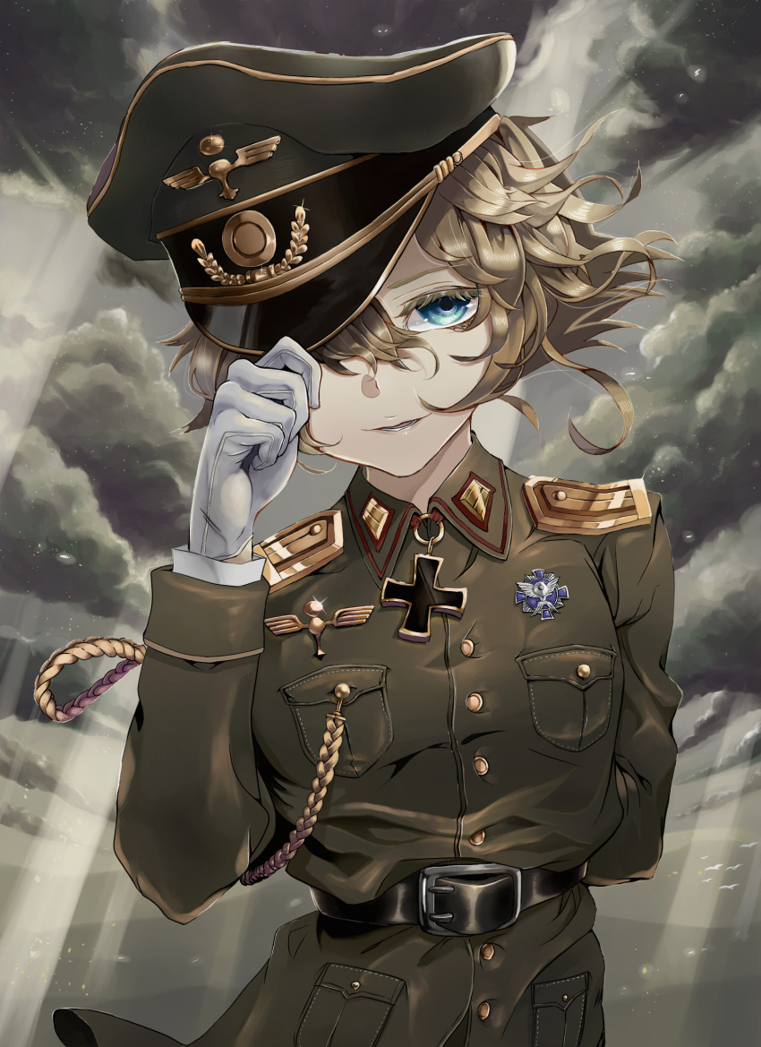 Safebooru - 1girl akamahura blonde hair child cross evil smile hat ...