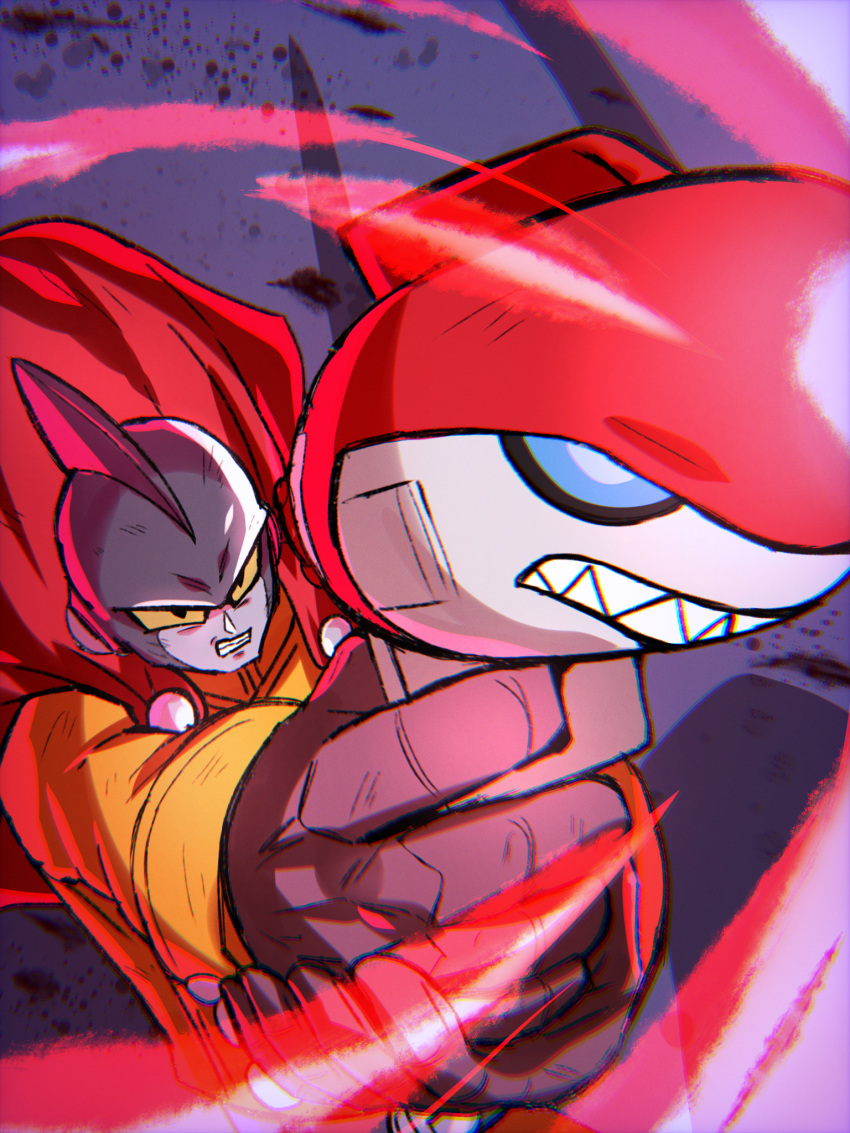 Safebooru - 1boy black gloves cape chiro illust clenched teeth colored ...
