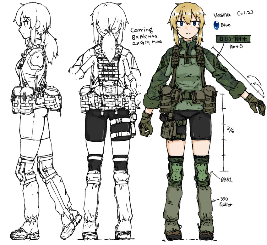 Safebooru - 1girl bike shorts black shorts blonde hair blue eyes ...