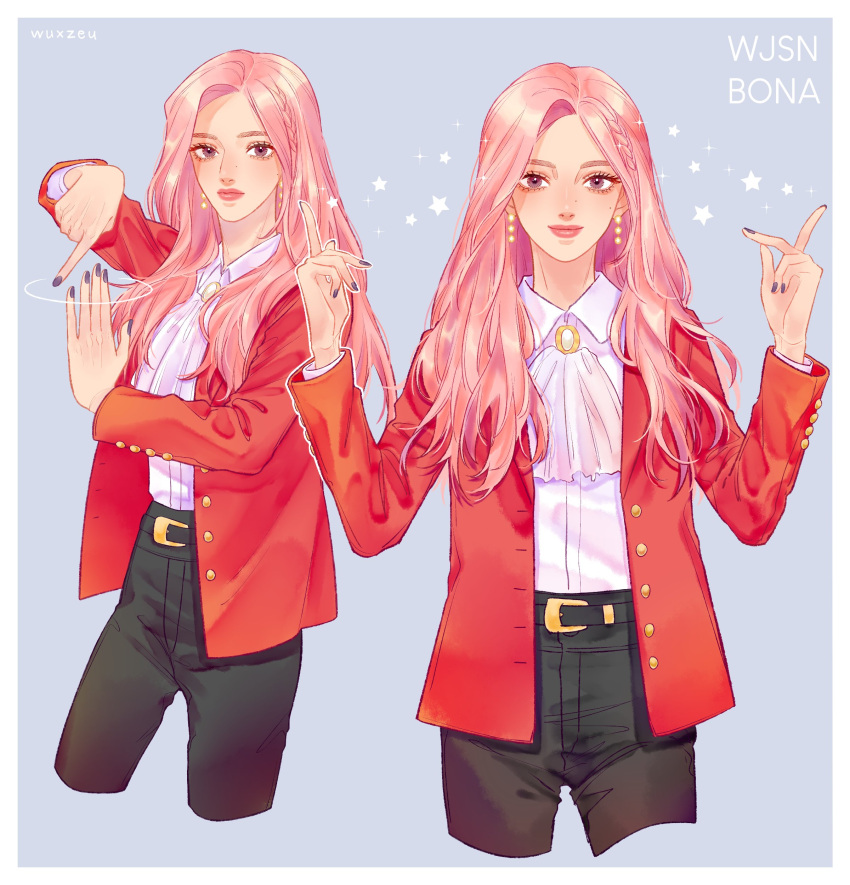 Safebooru - absurdres artist name (singer) ascot belt black nails black ...