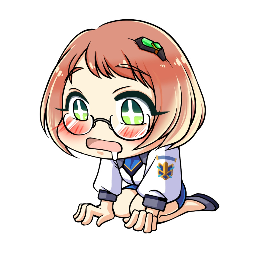 Safebooru - + + 1girl banghwadongjopidi black footwear blue skirt blush chibi christine (master ...