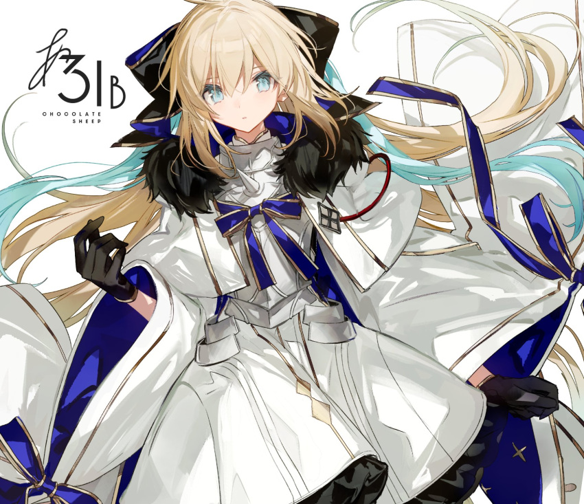 Safebooru - 1girl aesc (fate) aesc (savior) (fate) armor armored dress black gloves blonde hair ...