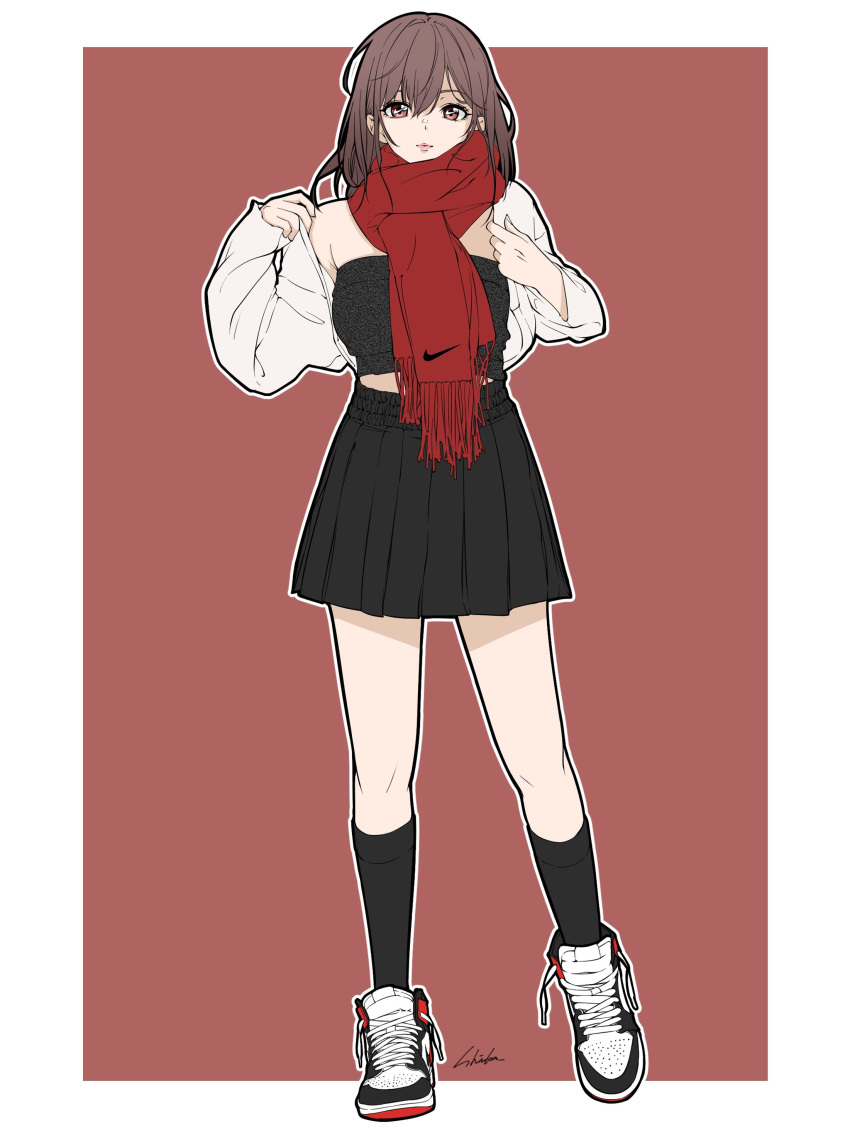 Safebooru 1girl Absurdres Bambi Surprise Black Skirt Black Socks 7498
